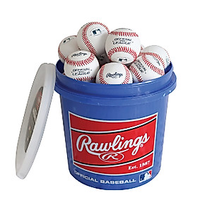 Rawlings | GAME USE Baseballs | Youth/12U | Game/Practice Use | Bucket , 28 oz, white, 24 Count(Pack of 1)