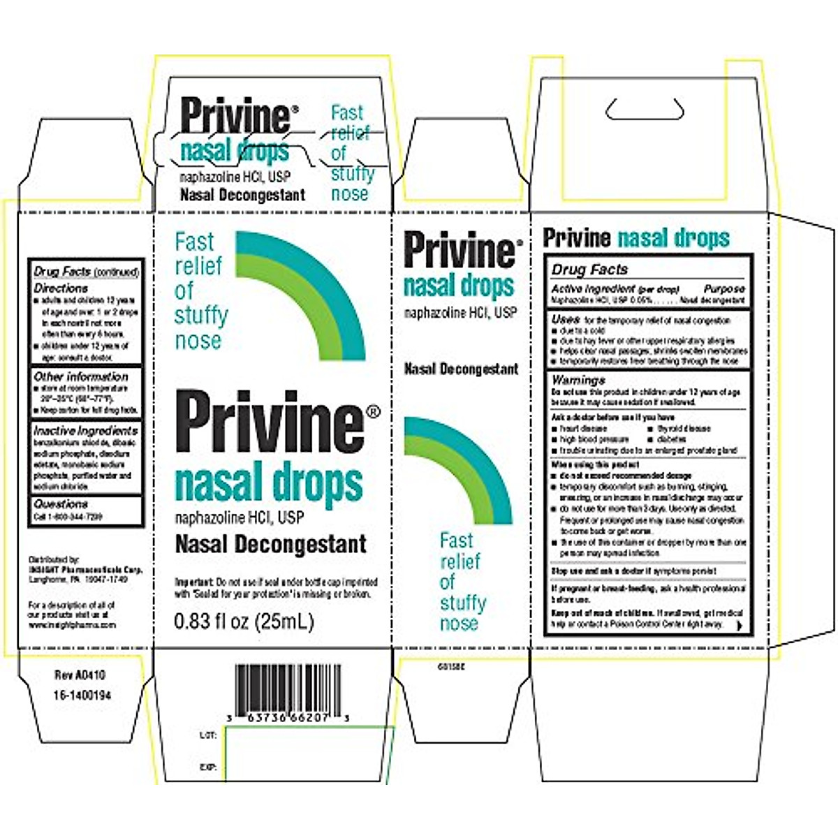 Privine Nasal Drops-0.83 oz (Pack of 2)
