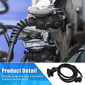 X AUTOHAUX 7-Foot 7 Pin Trailer Wiring Harness Extension Connector Vehicle-Side Truck Bed 7 Way RV Wiring Plug Harness Extension for Dodge for Ram 1500 2500 3500 Dakota