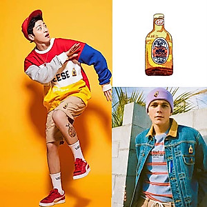 Obokata Embroidered Iron On Patches, Whisky Applique Patch, Japanese Badge Sew On Emblem DIY Accessories for Vest Jackets, Clothing, Hats, Backbags & Jeans.