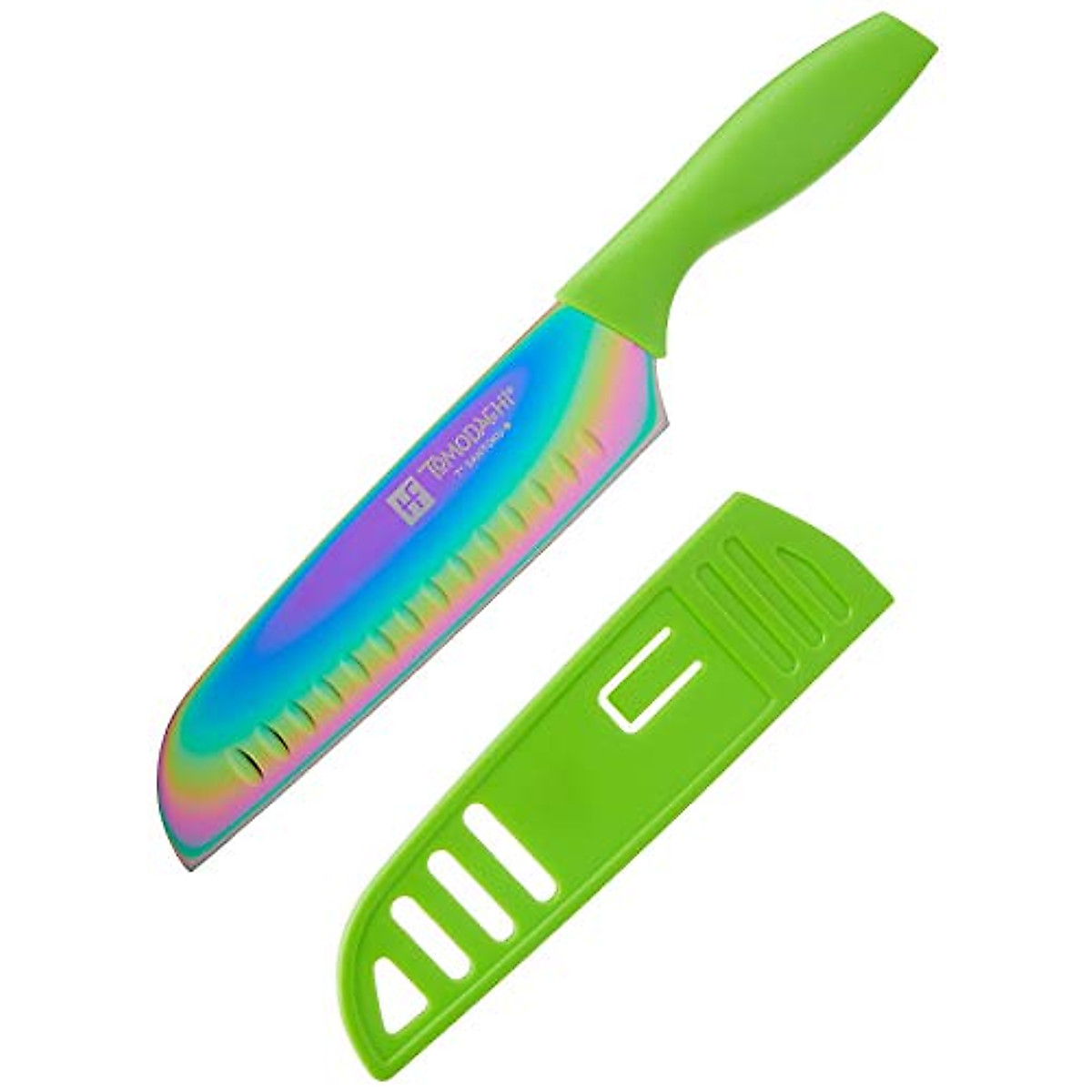 Hampton Forge HMC01E550S Rainbow Titanium – 10 Piece Knife Set with Blade Guards, Stainless Steel