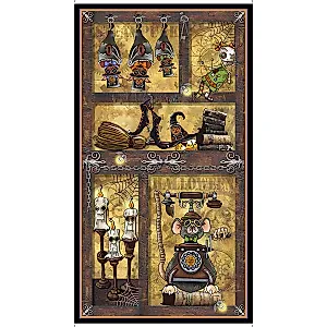 Steampunk Halloween 2 Cotton Panel 24 X 44 Size 29597 QT