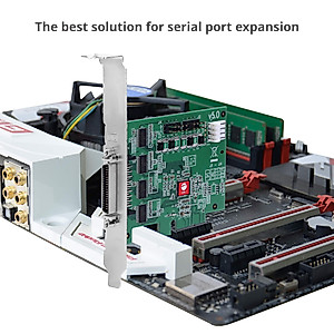 SIIG DP CyberSerial 4S PCIe, 16550 UART, Baud Rates up to 921Kbps, PCIe 2.0 x1 to 4X RS-232 Male 9-pin DB9, RS-232 5V or 12V Power, ASIX AX99100 Chipset, Dual-Profile,TAA Compliant JJ-E40011-S5