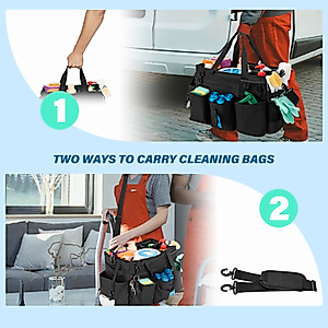 IBVIVIC Wearable Cleaning Caddy Bag for Cleaning Supplies,Large Capacity Cleaning Organizer Tote Bag for Cleaners Housekeepers
