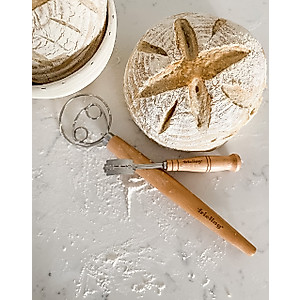 Frieling Bread Lame Dough Scoring Blade for Making Bread, Includes Extra Blades and Lame Cover, 7.5 Inch, Natural Wood Handle