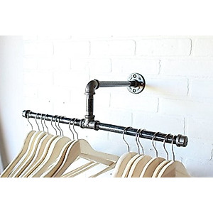 20" Urban Industrial Pipe Wall Rack - Clothing Rack, Closet Organization, Retail Display