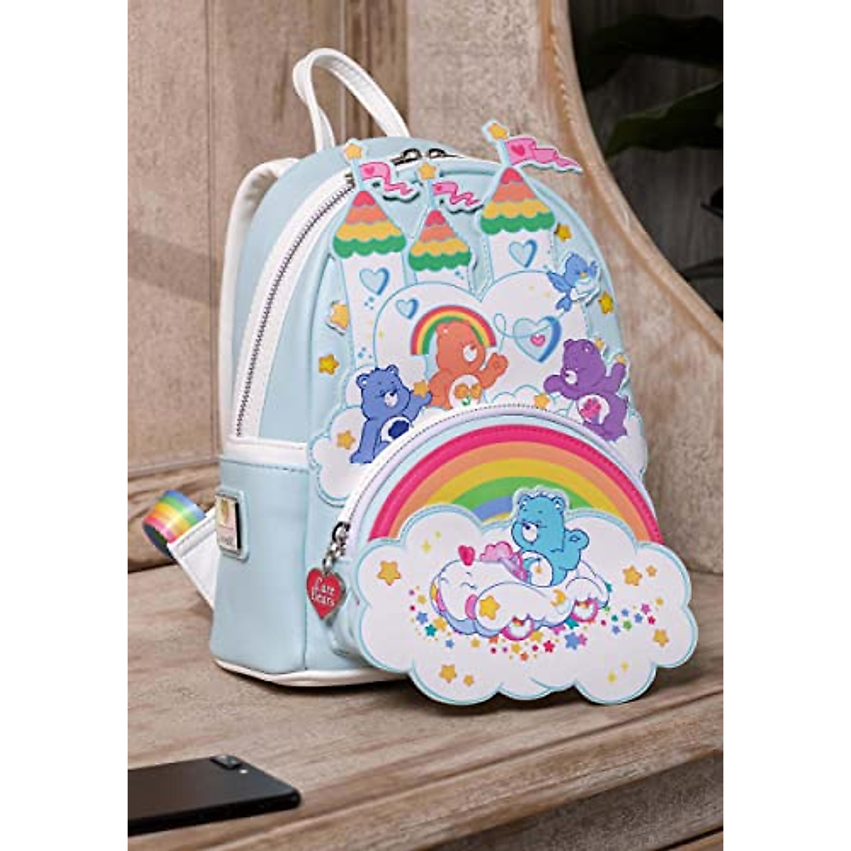 Loungefly Care Bears Care-A-Lot Castle Womens Double Strap Shoulder Bag Purse