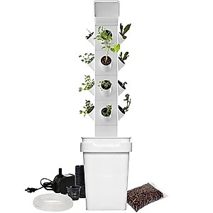 EXO Garden Hydroponic Growing System Vertical Tower - Vegetable Plant Tower Gift for Gardening Lover - Automate Aeroponics Mini Indoor Outdoor Home Grow Herb