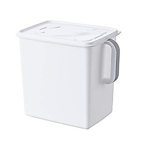 Hemoton Refrigerator Containers Kitchen Food Containers Fridge Storage Bins Organizer with Lids Handle for Refrigerator Cabinet Desk (White) Sealable Containers