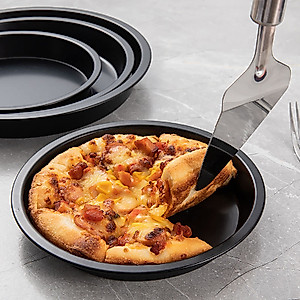 2 PCS Pizza Pan for Oven Non-Stick Bakeware Aluminum alloy Thicken Round 6 inch Pizza Tray Pizza Bakeware Set Nonstick Kitchenware Baking Pan for Restaurant Home Pizza Baking Dishwasher Safe