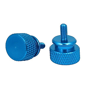 New Lon0167 Computer PC Featured Case Aluminum Alloy reliable efficacy Knurled Thumb Screws Sky Blue M3x7mm 4pcs(id:b40 23 93 c0d)