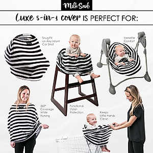 Milk Snob Original 5-in-1 Luxe Cover in Jade - Added Privacy for Breastfeeding, Baby Car Seat, Carrier, Stroller, High Chair, Shopping Cart, Lounger Canopy, Newborn Essentials, Nursing Top