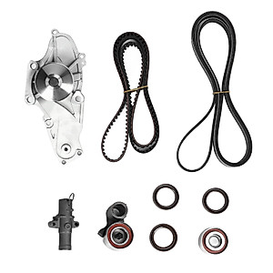 Engine Timing Belt with Water Pump, Safe Low Noise Precise Smooth Operation 19200 RDV J01 Strong Strength High Efficiency for Acura