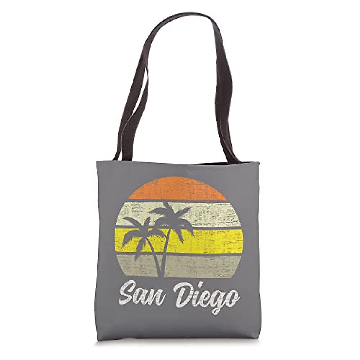San Diego Vintage 70s Love California Surf Retro Sunset Tote Bag