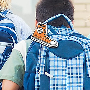 Safe After School Dismissal Program Walker Shoe Shaped Student Backpack Tags (4.25" x 3") Pack of 50 Durable Plastic Write-in Tags with Included Zip Tie by Rydin