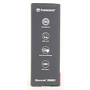 Transcend TS4TSJ25M3C 4TB USB 3.1 StoreJet Type-C Rugged External Hard Drive