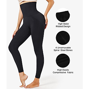 Nebility Shapewear Tummy Control High Waisted Body Shaper for Women Thigh Slimmer Butt Lifting Shapewear (Black,XL)