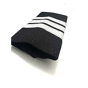 Pilot Epaulettes (Silver 3 Stripes)