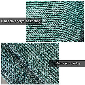 ALBN-Shading net Shade Cloth Net with Upgrade Grommets 80% Shading Rate HDPE UV Protection for Courtyard Garden Flower Plant (Color : Dark Green, Size : 1x5m)
