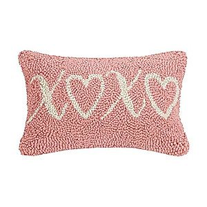 Peking Handicraft 30JES1584C12OB XOXO Hook Pillow, 12-inch Length
