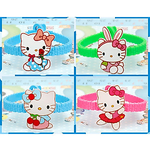 YAOSHUXIAN 15pcs Cartoon Character Bracelets Wristband Bracelets for Birthday Party Supplies Favors Prize Rewards