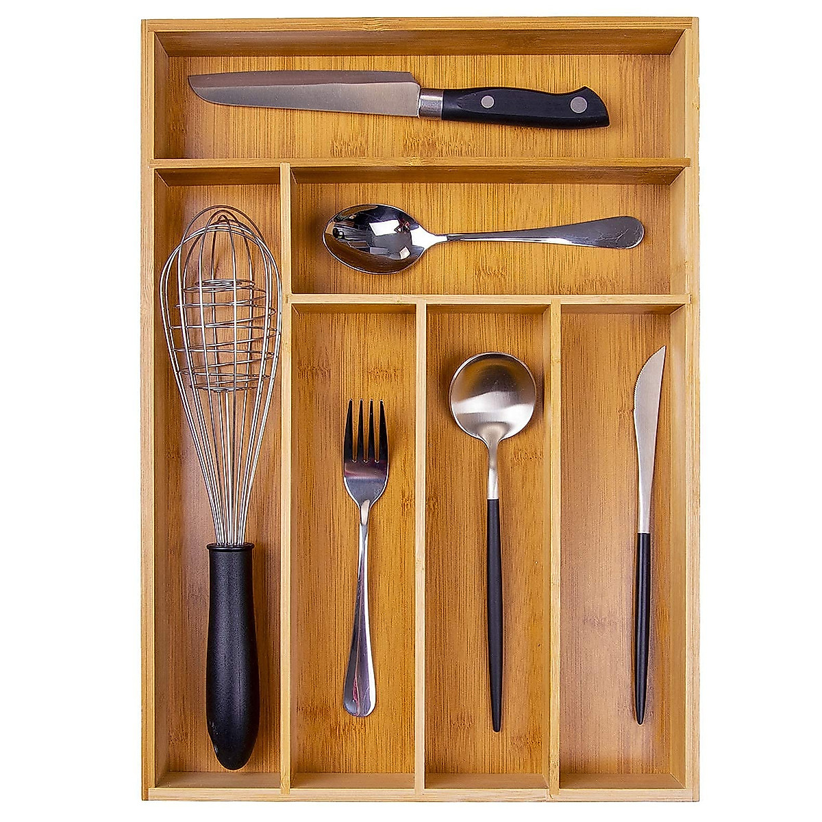 2Pack, one medium 12x17in silverware tray for drawer, one small 9.8x13.8in cutlery drawer organizer