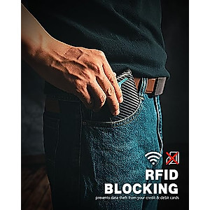 Zitahli Mens-Wallet-Slim-Leather-RFID Blocking Wallet for Men Minimalist Bifold Credit Card Holder with Gift Box