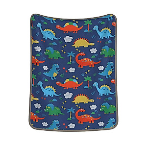 AIDIYANG Dinosaur Blanket for Boys, Kids Dinosaur Throw Blanket for Boys and Girls, Fluffy Cozy Dinosaur Fleece Blanket with Vibrant Colors and Cute Design for Sofa Bed Couch 50X60inch