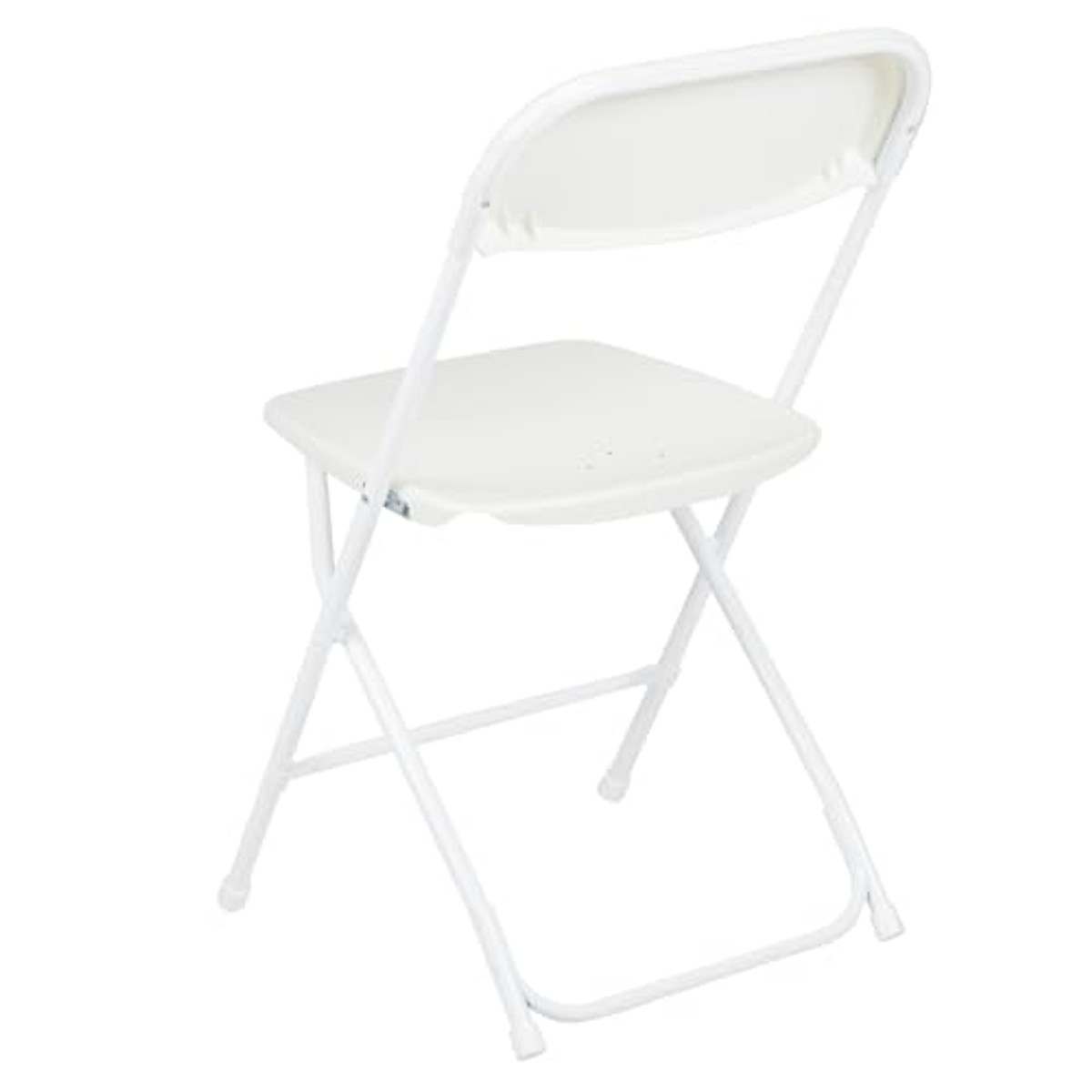 Flash Furniture Hercules Series Plastic Folding Chair - White - 650LB Weight Capacity Comfortable Event Chair - Lightweight Folding Chair
