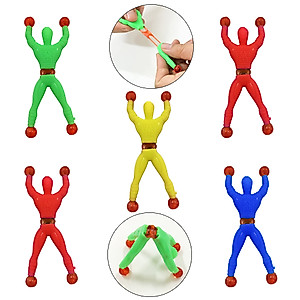 PPXMEEUDC 27PCS Multi-color and Multi-style Stretchy Sticky Toys Including Sticky Hands Wall Climbers Men Hammers Lizards Snake Crocodile and Skeletons for Kids Party Favors