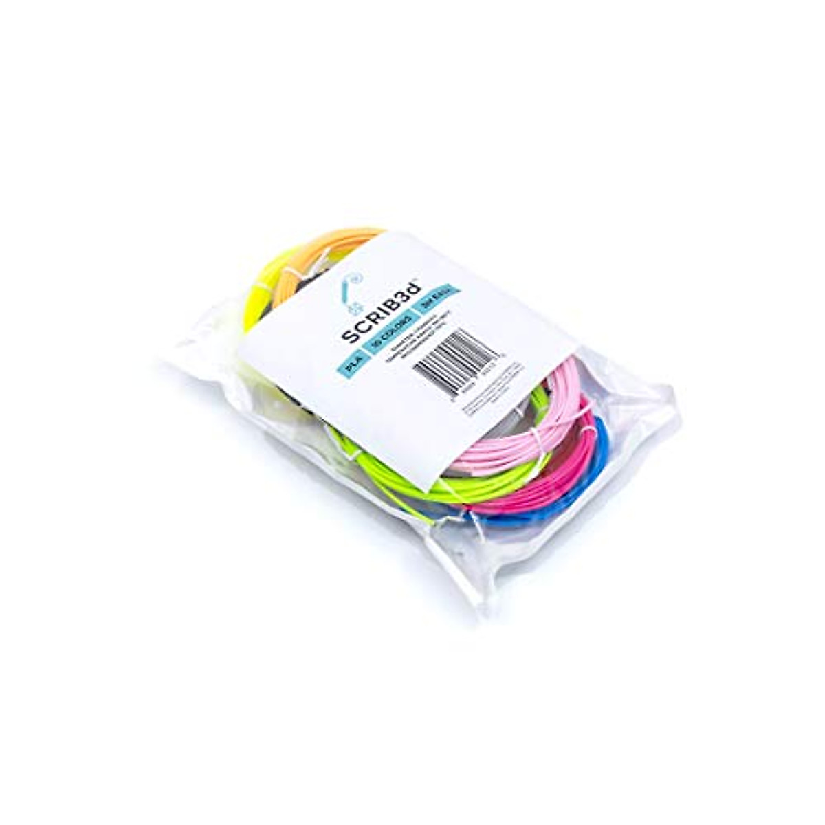 SCRIB3D 3D Printing Pen PLA Plastic Filament Refill Pack (10 Assorted Colors, 10 Feet Each)