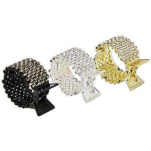 3 Pack Small Hair Clips for High Ponytail, Nonslip Metal Rhinestone Hairclips, Ponytail Holder, High Ponytail Claw Clip, Decorative Hairpins, Hair Accessories for Women and Girls