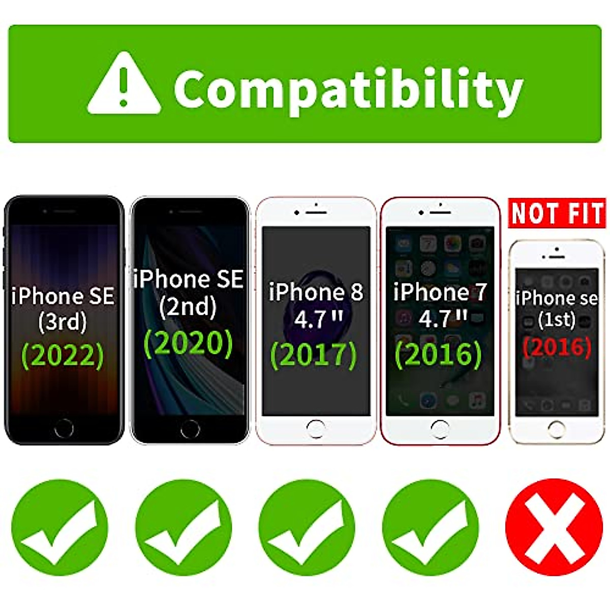 FYY Designed for iPhone SE Case 2022 (3rd Gen) / 2020 (2nd Gen) / 7 / 8 , Luxury PU Leather Wallet Phone Case with Card Holder Flip Kickstand Cover Rose Gold