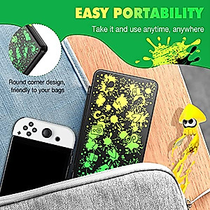 MoKo 24 Game Card Case Compatible with Nintendo Switch OLED Model/Switch/Switch Lite, Switch Game Holder Case for 24 Switch Game Card & 24 SD Card, Slim & Portable Game Card Storage Box, Green Yellow