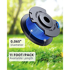 Eventronic String Trimmer Line Compatible with Ryobi One+ AC14RL3A,66 FT/0.065-Inch Autofeed Spools,Trimmer Spool Compatible with Ryobi Weed Wacker 18V,24V,40V Cordless Trimmers (6Spools+1Cap)