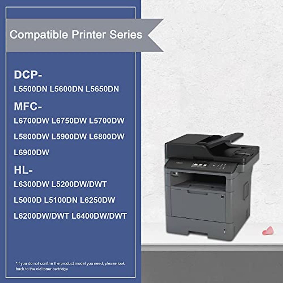 VASERINK Compatible TN-850 & DR-820 Replacement for Brother TN850 Toner Cartridge & DR820 Drum Unit DCP-L5500DN MFC-L6700DW HL-L6200DW/DWT Printer (1Toner+1Drum, 2 Pack)