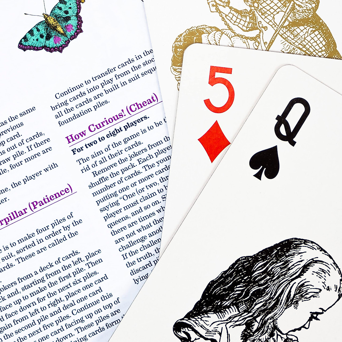 Professor PUZZLE The Queen’s Guard Giant Playing Cards - Alice in Wonderland Themed Jumbo Playing Cards for All Card Games. Wonderland Games