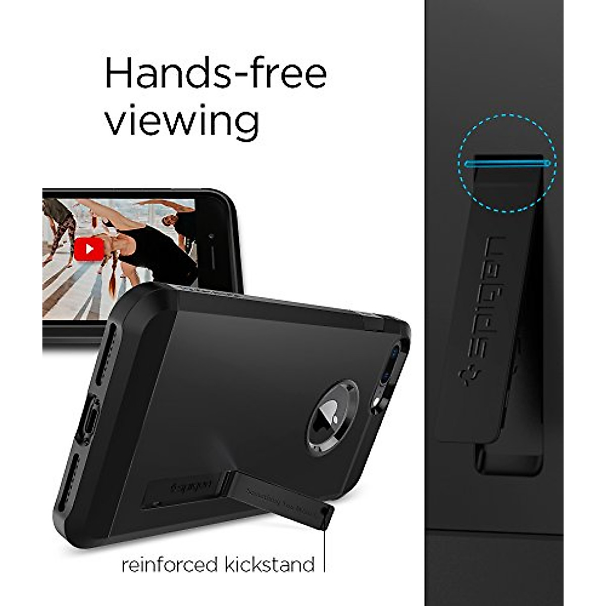 Spigen Tough Armor [2nd Generation] Designed for iPhone 8 Plus Case (2017) / Designed for iPhone 7 Plus Case (2016) - Black