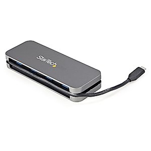 StarTech.com 4 Port USB C Hub - 4X USB-A - 5Gbps USB 3.0 Type-C Hub (USB 3.2/3.1 Gen 1) - Bus Powered Portable USB-C to USB-A Adapter Laptop Hub - 11.2" (28.5cm) Cable w/Cable Management (HB30CM4AB)