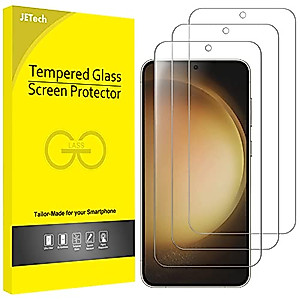 JETech Screen Protector for Samsung Galaxy S23 5G 6.1-Inch, Tempered Glass Film, Fingerprint ID Compatible, HD Clear, 3-Pack