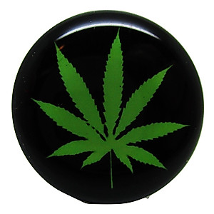 Pierced Republic Pot Leaf Marijuana Ear Plugs - Acrylic Screw-On - New - 8 Sizes - Pair (00 Gauge (10mm))