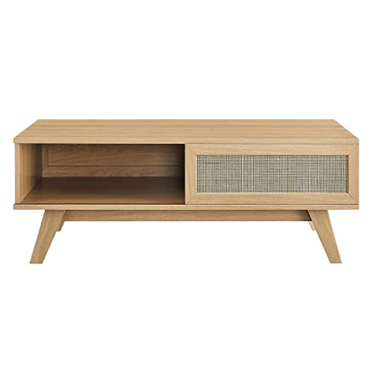 Modway Soma 43" Rattan Coffee Table, Oak