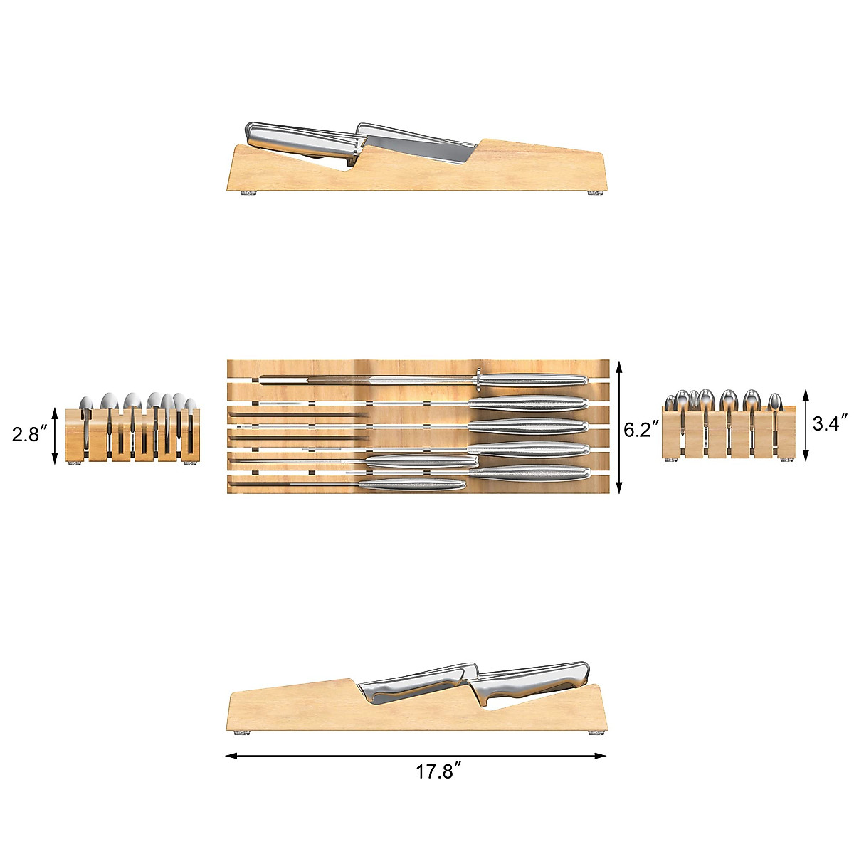 Cangshan Sanford Series 1027143 German Steel 8-Piece BBQ Knife In Drawer Set
