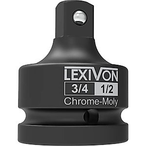 LEXIVON 3/4-Inch Impact Socket Adapter, 3/4" Female x 1/2" Male Reducer | Chrome-Molybdenum alloy steel = Fully Impact Rated (LX-402)