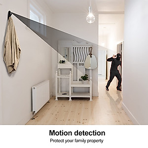 SworRishi Hidden Camera Clothes Hook, Mini Spy Camera HD 1080P Nanny Cam, Security Camera with Motion Detection Loop Recording for Monitoring Home/Office/Baby/Pet, No WiFi Function, No Audio