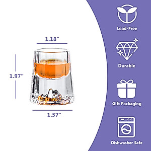 Jaepsing Shot Glasses, 0.5oz Heavy Base Shot Glass Set of 6/Clear Shot Glasses/Cordial Glasses/Sherry Glasses/Cute Shot Glasses/Perfect for Spirits