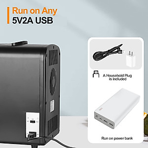 COYCYQI Mini Fridge for Skincare, 4L/6 Can Small Personal Beauty Cooler and Warmer, Portable USB Refrigerator for Bedroom, Makeup, Beverage, Home, Ravel (Black)