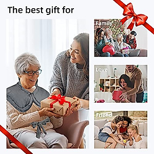 Heating Pad for Back Pain Relief, Snailax Electric Large Heating Pad for Neck and Shoulders,Cramps, Neck Warmer Weighted Wearable Back Heated Wrap, 6 Heat Settings & Auto Shut Off, Washable,Gifts