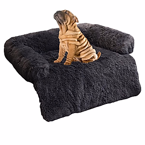 Hoyooyoo Plush Pet Sofa Bed Dog Mat Sofa Warm Pet Kennel,Couch Cover for Dogs,Washable Dog Bed Thick Blanket Cushion with Removable Cover and Non Skid Bottom (Small)