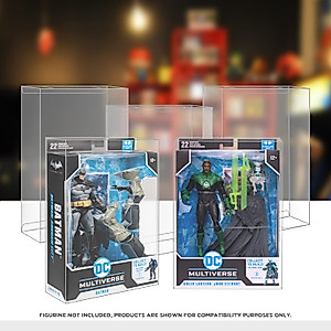 EVORETRO Action Figure Boxed Case Protector for McFarlane DC Multiverse BAF 7-in Figures - 10-Pack 0.40mm Thick Clear PET Plastic Display, Achive-Grade Storage. Keep Your Collection in Mint Condition